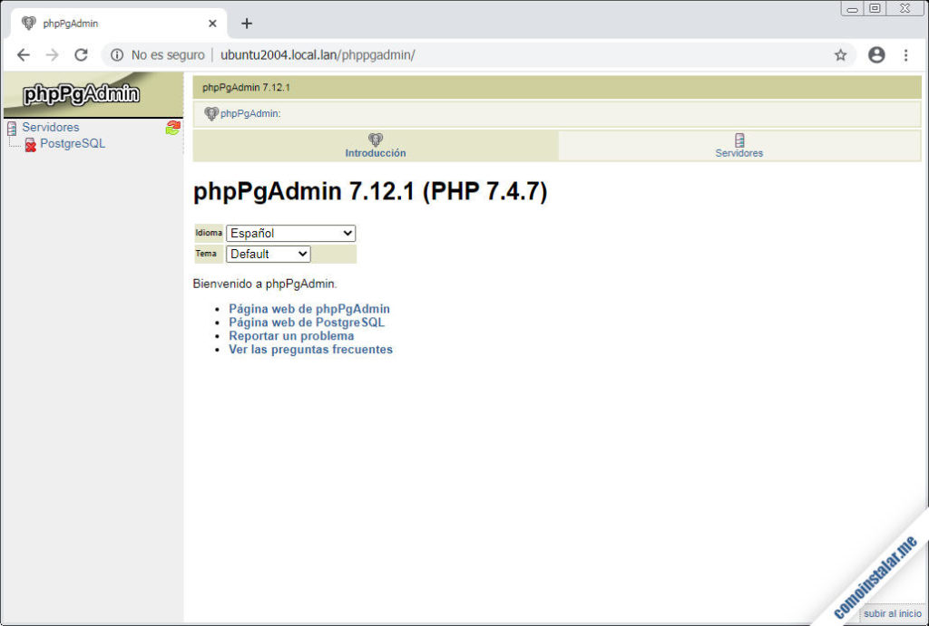 Cómo instalar phpPgAdmin en Ubuntu 20.04 LTS ️ [2021] Paso a paso