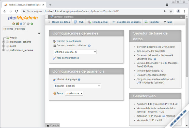 Cómo instalar phpMyAdmin en FreeBSD 11 ️ [2022] Paso a paso