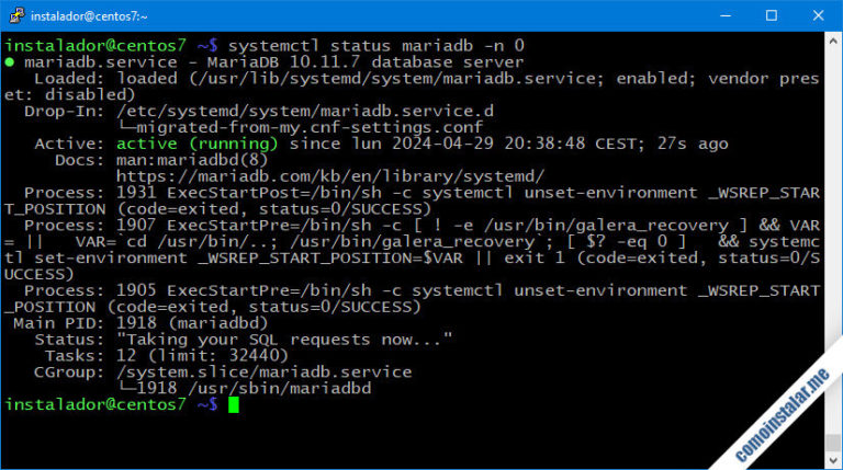 Cómo instalar MariaDB en CentOS 7 ️ [2024] Paso a paso