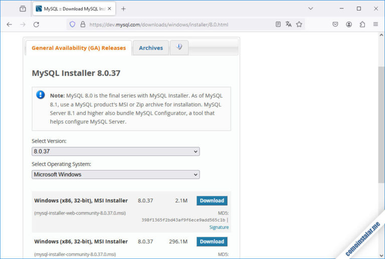 Cómo instalar MySQL en Windows ️ [2024] Paso a paso