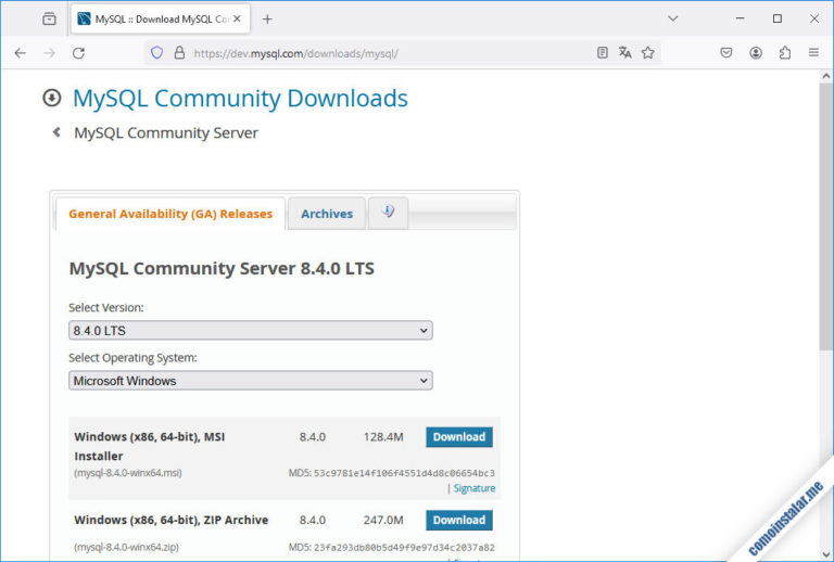 Cómo instalar MySQL en Windows ️ [2024] Paso a paso