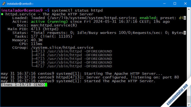 Cómo instalar Apache en CentOS 9 ️ [2024] PASO A PASO