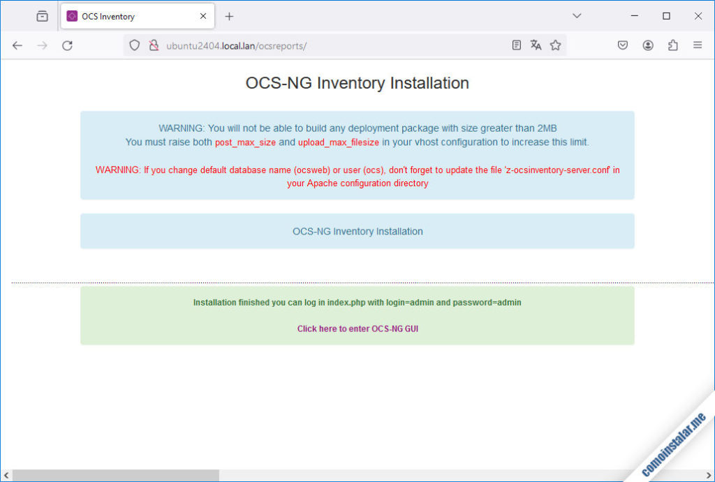 Cómo instalar OCS Inventory NG Server en Ubuntu 24.04 LTS ️ [2024]