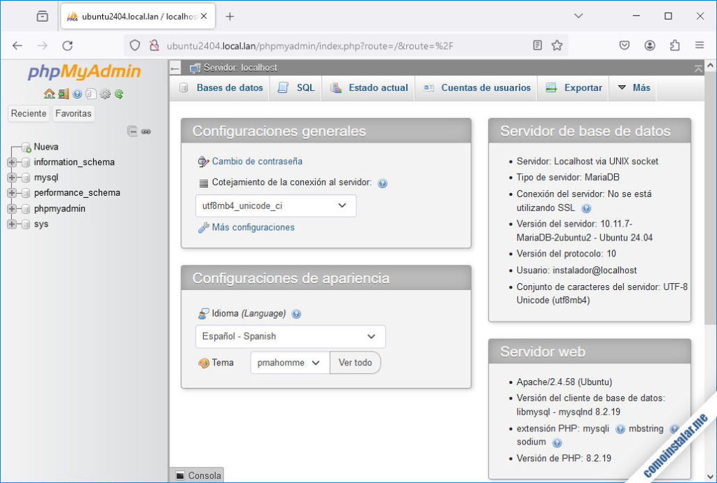 Cómo instalar phpMyAdmin en Ubuntu 24.04 LTS ️ [2024]