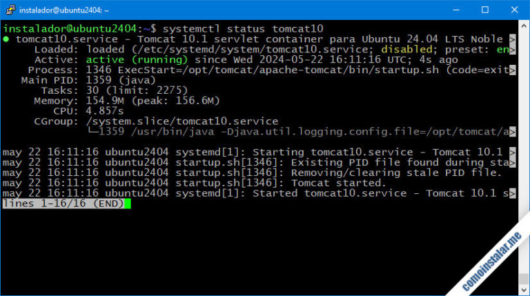 Cómo instalar Tomcat 10 en Ubuntu 24.04 LTS ️ [2024]